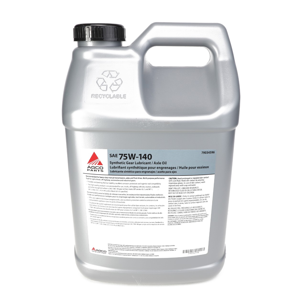 SAE 75W-140 Synthetic Gear Lubricant, 2.5 Gallon 79034596 | AGCO Parts