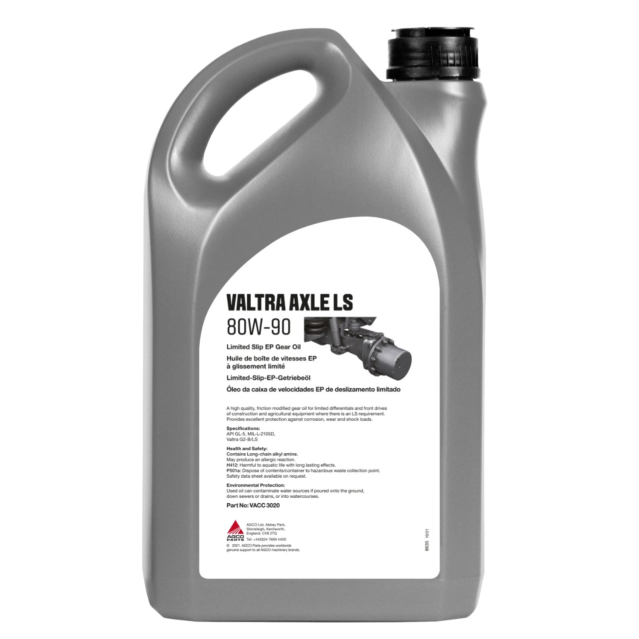 Valtra Axle LS 80W-90 5L VACC3020 | AGCO Parts