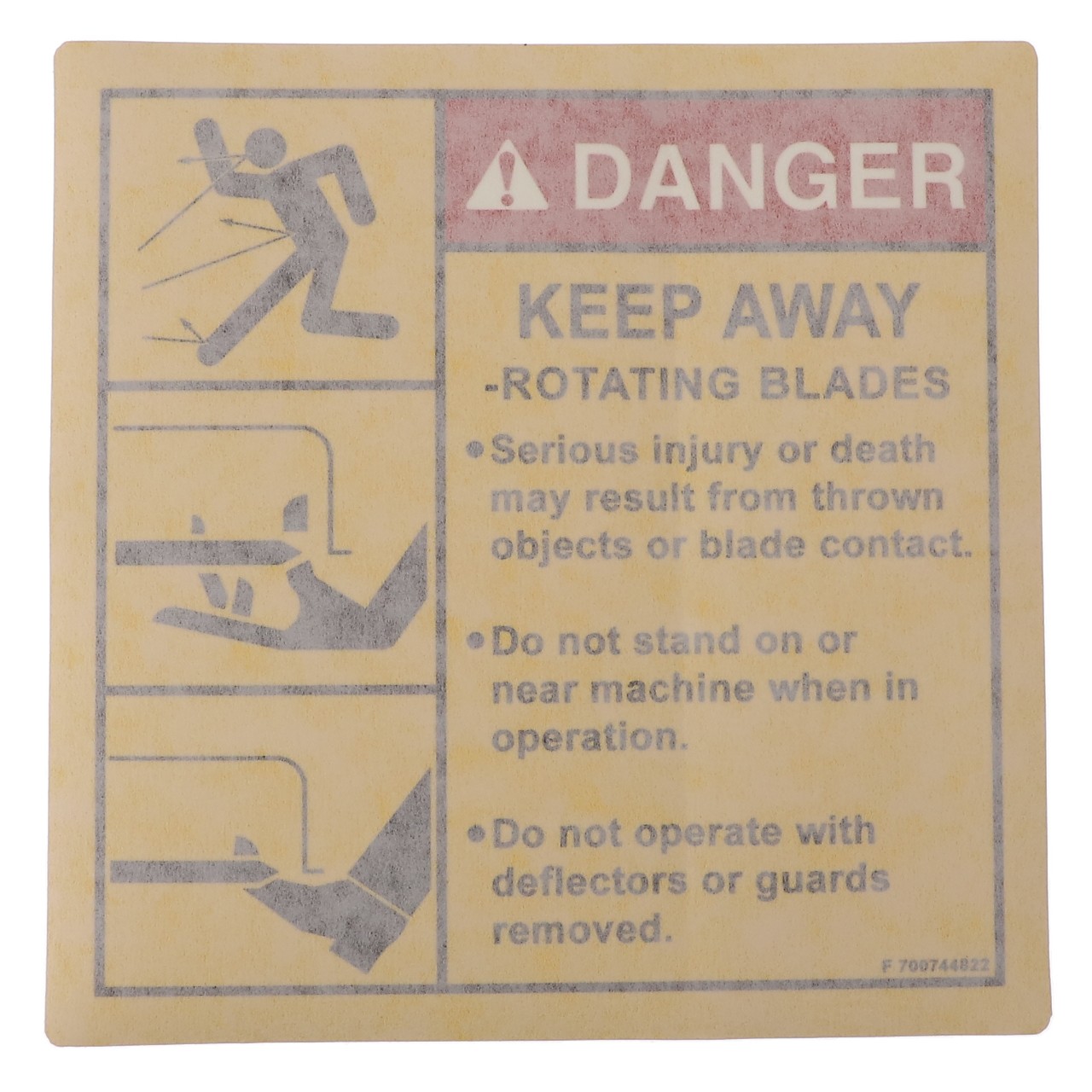 DANGER DECAL, THROWN OBJECTS | AGCO Parts