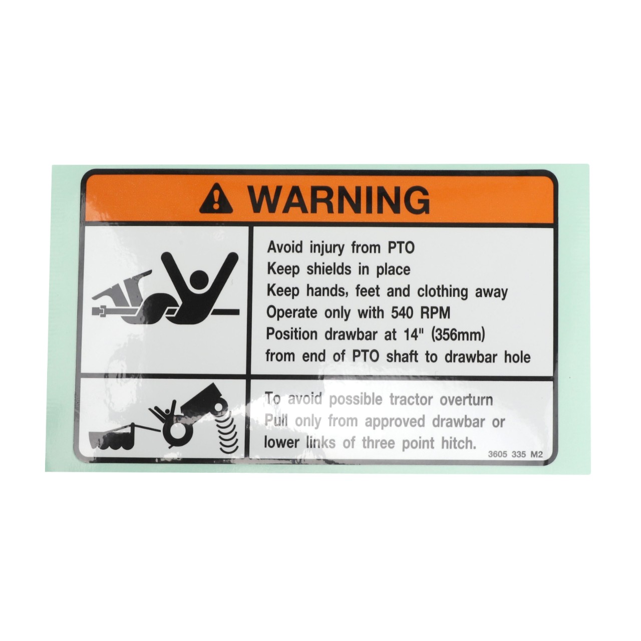 PTO WARNING DECAL 3605335M2 | AGCO Parts